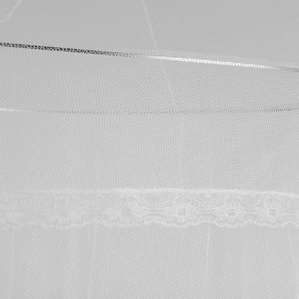 bed net Bed Netting Elegant Ruffle Lace Bed Canopy for Little Princess Baby Children (White)