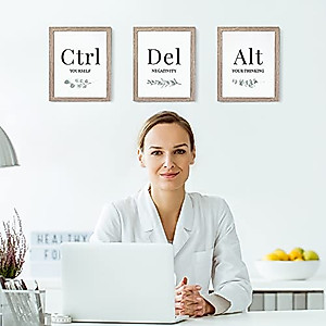 Ctrl Alt Del Motivational Wall Art Inspirational Quote Office Wall Decor Motivational Posters for Office Positive Affirmations Poster Motivational Decor for Home School Office, 10 x 8 Inch, Unframed