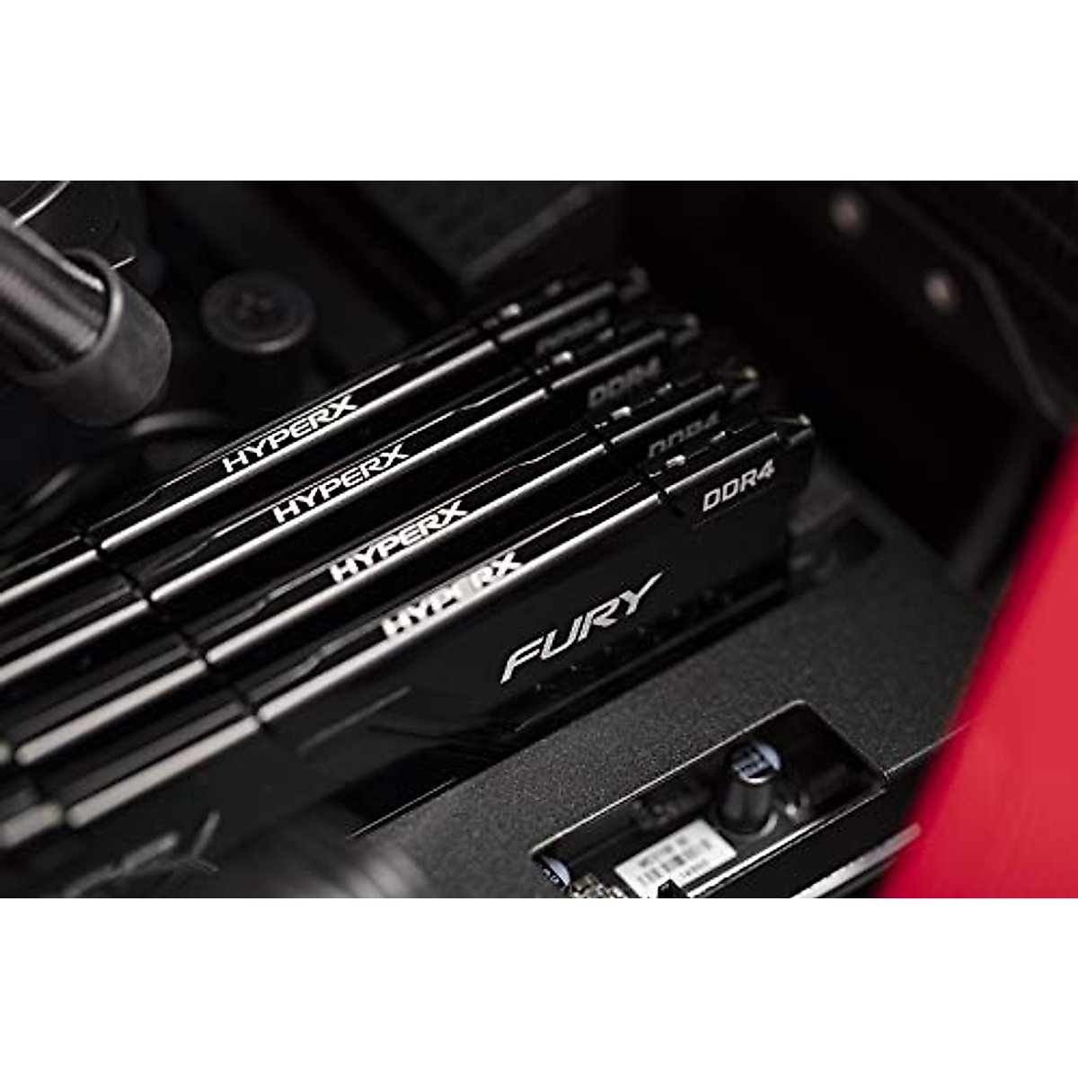 HyperX Fury 32GB 3200MHz DDR4 Ram CL16 DIMM Black Desktop Memory with low-profile heat spreader