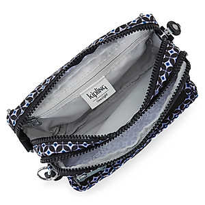 Kipling Womens Abanu Multi Bag, Lightweight, Adjustable Nylon Waist Pack With Multi-compartment Zip Pockets Crossbody Bag, Blackish Tile, 7.5 L X 5 H X 3.25 D US
