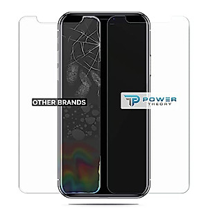 Power Theory Designed for iPhone Xs Max Screen Protector Tempered Glass [9H Hardness], Easy Install Kit, 99% HD Bubble Free Clear, Case Friendly, Anti-Scratch, 2 Pack