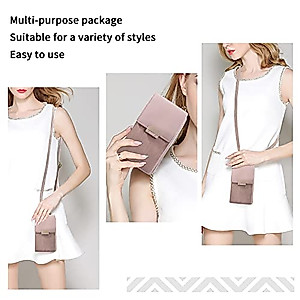 Tingya Small Crossbody Bag Cell Phone Purse Wallet with Credit Card Slots for Women (Apricot