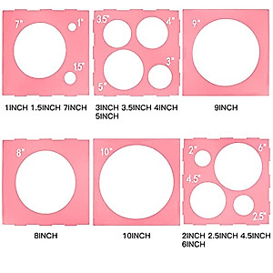 Pllieay 14 Holes Balloon Sizer Box Cube, Pink Plastic Balloon Measurement Box, Collapsible Balloon Sizer Tool with Instructions for Balloon Decoration, Balloon Arch, Balloon Columns, 1-10 Inch