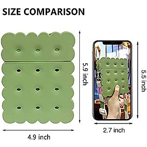 380ML Biscuits Shape Water Bottle,Kawaii Square Water Bottle with Straw,Crossbody Drinking Bottle,Adjustable Shoulder Strap Leak Proof Cups,Convenient Creative Cute Kids Travel Accessories (AA, Pink)