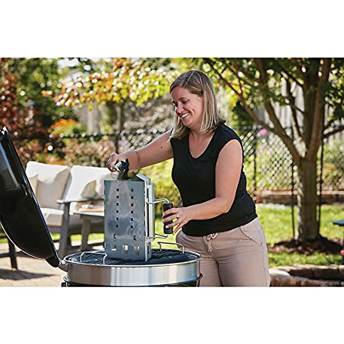 Napoleon Grills PRO22K-LEG-2 PRO22KLEG2 Charcoal Kettle Grill, Black