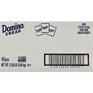 Domino Sugar Packets, 0.1 Ounce (Pack of 2000)