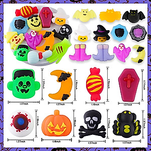 MGparty 42pcs Halloween Squishies Toys for Kids Halloween Party Favors Halloween Goodie Bag Fillers Prizes Halloween Decorations Stress Relief Toys for Adults