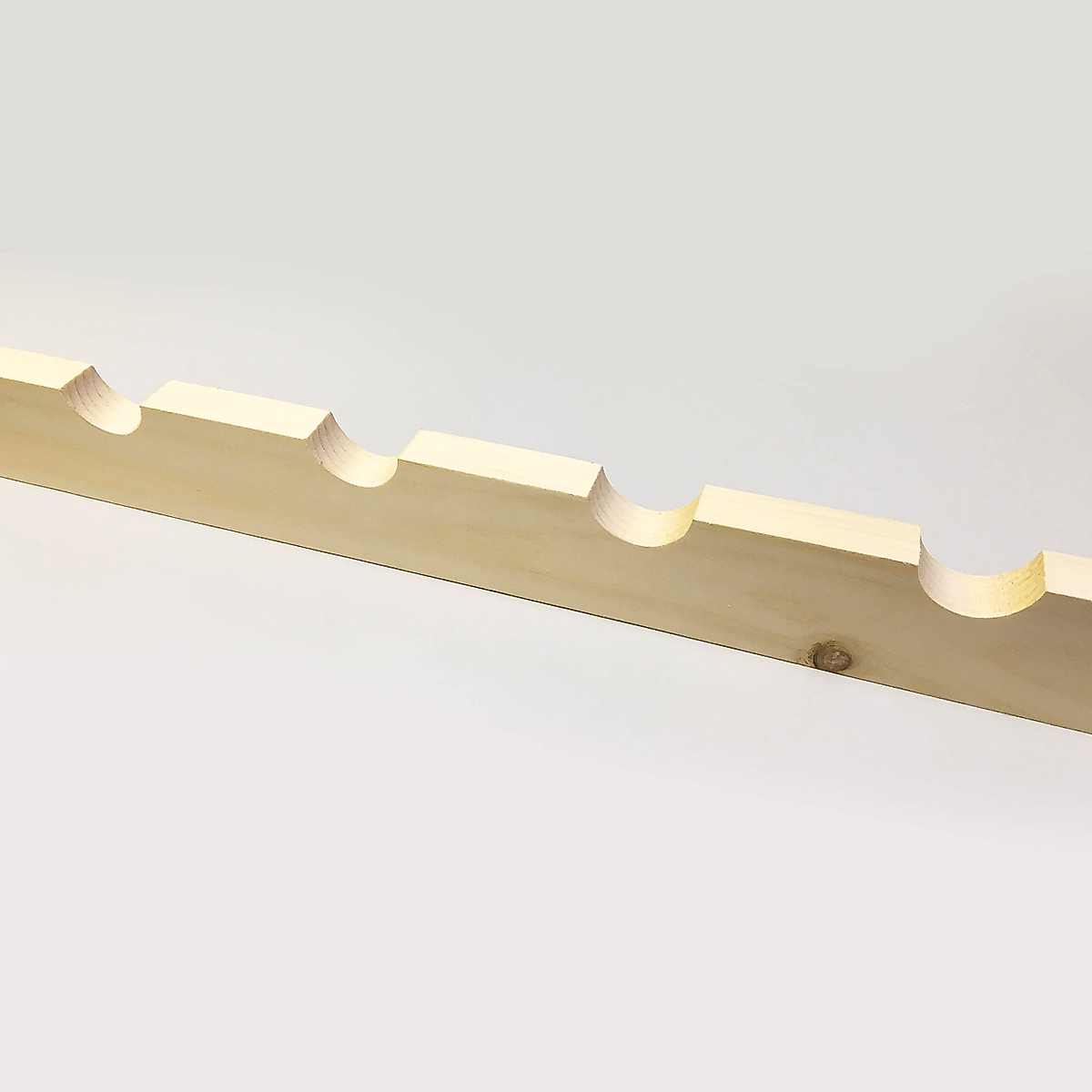 24" Length Real Wood Bottle Wine Rack, 3/4"Thick, 1 Pair Front/Rear - Choose Your Size