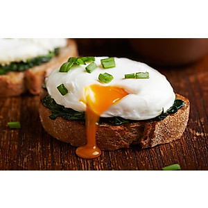 HIC Harold Import Co. 43133 HIC Non-Stick 3-Egg Poacher Insert, PFOA and BPA Free Black, 15"