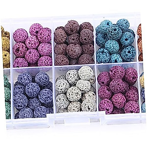 COHEALI 180pcs 10 Beads for Crafts Crystal Kit Jewelry for Volcanic Bead Loose Gumball Beads Gemstone Beads Jewelery Making Beads Loose Beads Lava Beads Artificial Bracelet Set Suite