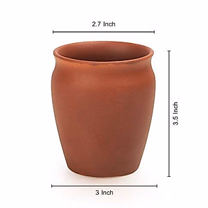 Odishabazaar Clay Tea Kullad & Cup Earthen Products are Goods for Health Set of 6 Pcs