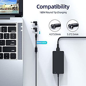180W AC Charger Fit for GF63 GS65 GS66 GF65 GE70 GS63 GL62 GS73 GS75 GE72 GS43 GS40 GE62 GF62 GF72 GF75 GL72 M VR MVR Stealth Apache Thin Phantom Pro Laptop Power Adapter Supply Cord