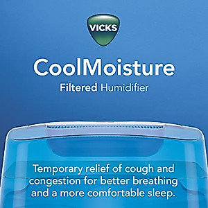 Vicks V3900 Cool Mist Humidifier, Medium Room, Humidifier for Baby and Kids Rooms, Bedrooms and More
