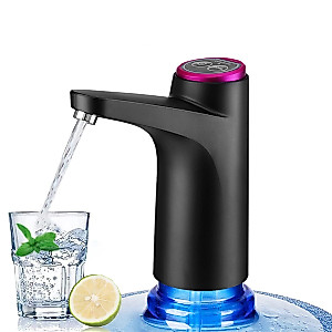 Vshinic Water Bottle Dispenser,Automatic Drinking Water Pump,Water Jug Dispenser Smart USB, Portable Water Bottle Pump with USB Electric Charging and Automatic Off Switch Black