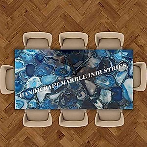 Blue Agate Stone Rectangular Slab for Kitchen & Bar, Blue Agate Stone Countertop 24" x 12" Inch, Blue Agate Stone Rectangular Dining & Meeting Room Table Top, Piece Of Conversation, Family Heir Loom