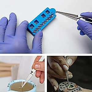 TOWOT Precision Tweezers Reverse Tweezers For Electronic Soldering Precision Reverse Ceramic Tweezers Non-Conductive Heat Resistant (Straight Pointed Tweezers)