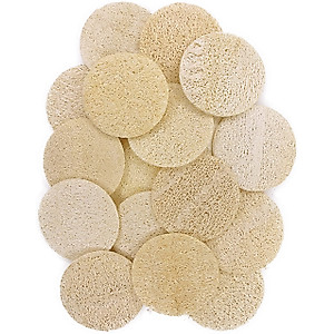 18 pcs/Set Natural Exfoliating Face Pad Loofah Sponge Facial Brush - Makeup Remover - Shower Scrubber - Remove Dead Skin - Body Bath Spa for Men & Women - Renewable Resource - Pack of 18