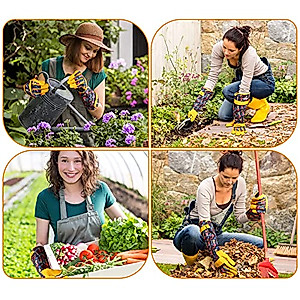 NANSHI Long Gardening Gloves for Women, Rose Garden Gloves Thorn Proof, Garden Gloves for Women, Ladies Light Duty Work Gloves for Yard Work and Daily Work (S)