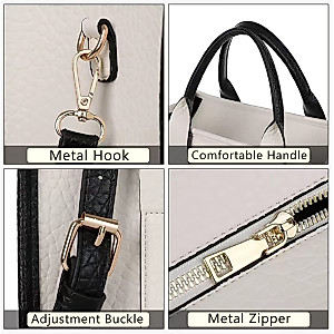 The Tote Bag for Women Large Leather Tote Bag Dupes Top Handle Crossbody Handbags Blue Black