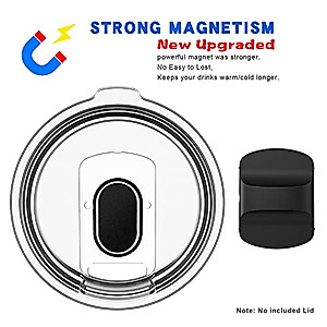 Beonsky Magnetic Slider Top Replacement for YETI Magnetic Lids 10 oz, 14 oz, 16 oz, 20 oz, 26 oz, 30 oz (5*Black)
