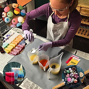 Mica-Powder-Pigment-Epoxy-Resin-Dye for Lip Gloss Base, Soap Making, Bath Bomb, Candle, 30 Cosmetic Grade Colors Glitter Colorant Kit by Startso World