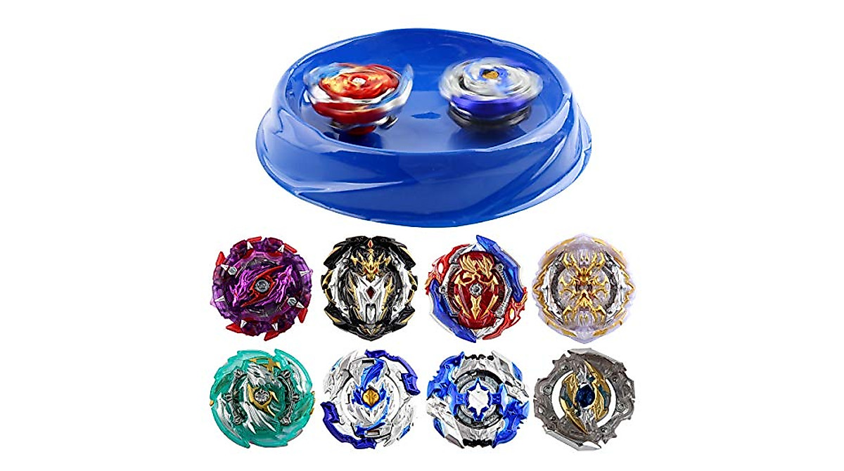 PWTAO Bey Battling Top Set - 8 Spinning Tops & Launchers for Kids