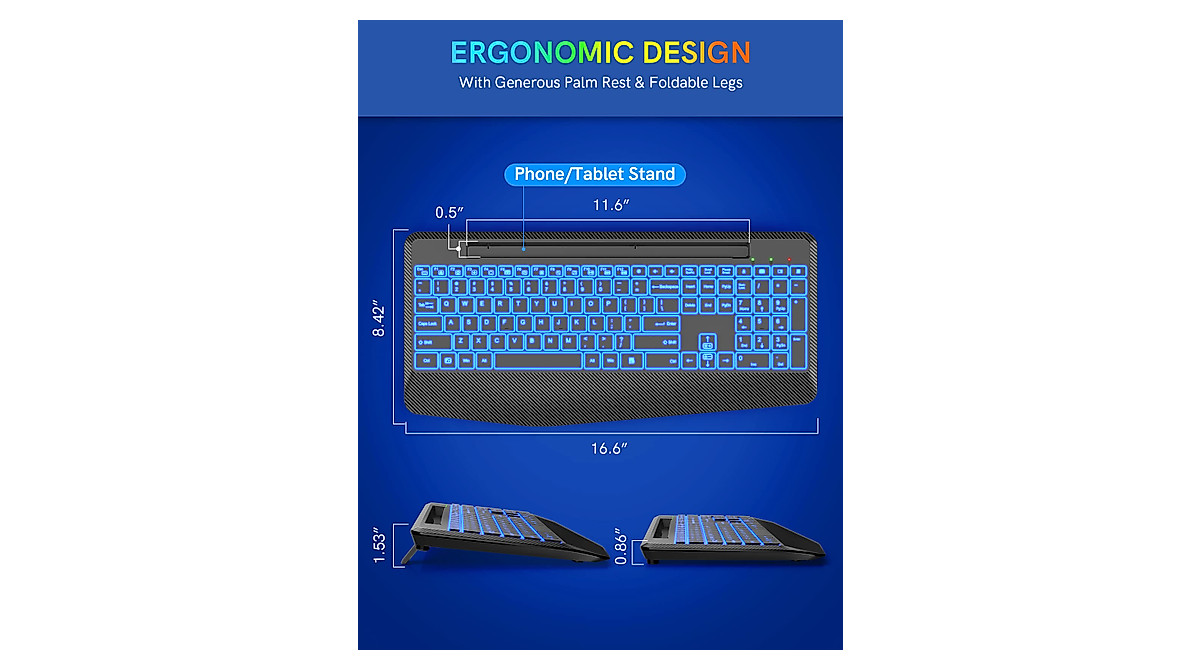 Trueque Wireless Keyboard with Backlit & Ergonomic Comfort