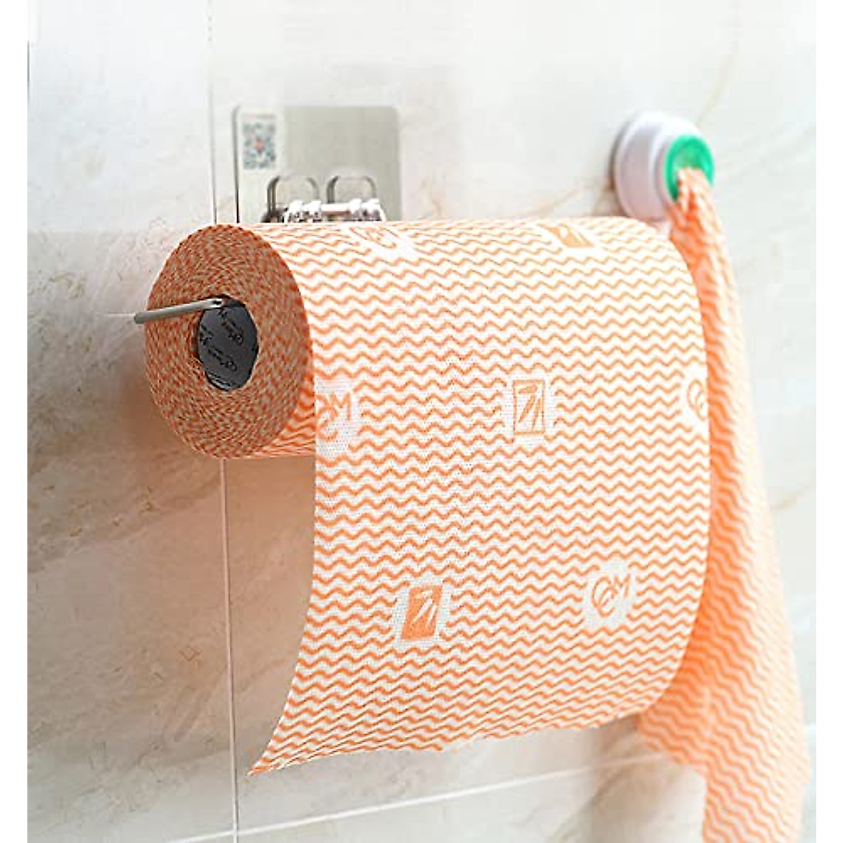 KitchLife Reusable Bamboo Paper Towels with Oil-Water Separation Technology, 1 Roll = 10 Months Supply - Washable and Recycled Paper Rollss, Eco Friendly Gift, Jungle Green