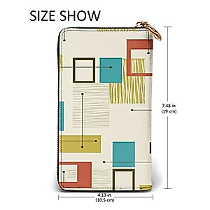 Mid Century Modern Mid Century Modern Women's European wallet can hold 12 cards, travel passport wallet, credit card wallet