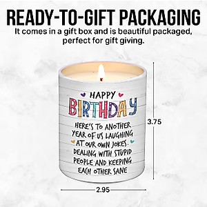 Birthday Gifts for Women Friendship - Gifts for Women Best Friend - Womens Birthday Gifts for Friend, Happy Birthday Gifts for Women, Gifts for Women Birthday Unique, Bestie Lavender Candle 10Oz