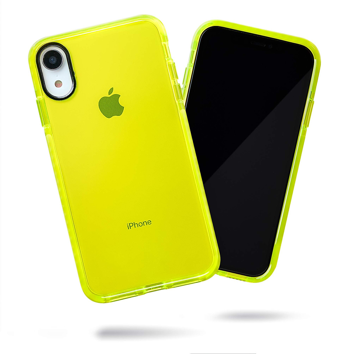 SteepLab Barrier Case for iPhone XR (2018, 6.1" Screen) - Impact Absorbing Case with Full Body Protection and Raised Bezel (Hi-Energy Neon Yellow)