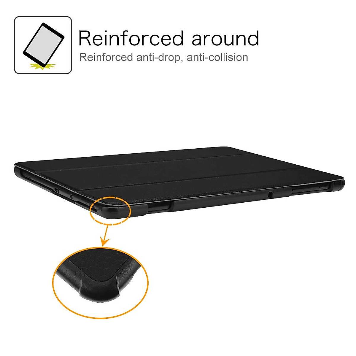 Fintie Slim Case for Samsung Galaxy Tab S4 10.5 2018 with S Pen Holder, Ultra Thin Tri-Fold Stand Cover with Auto Sleep/Wake for Samsung Tab S4 10.5 Inch Tablet SM-T830/T835/T837, Black