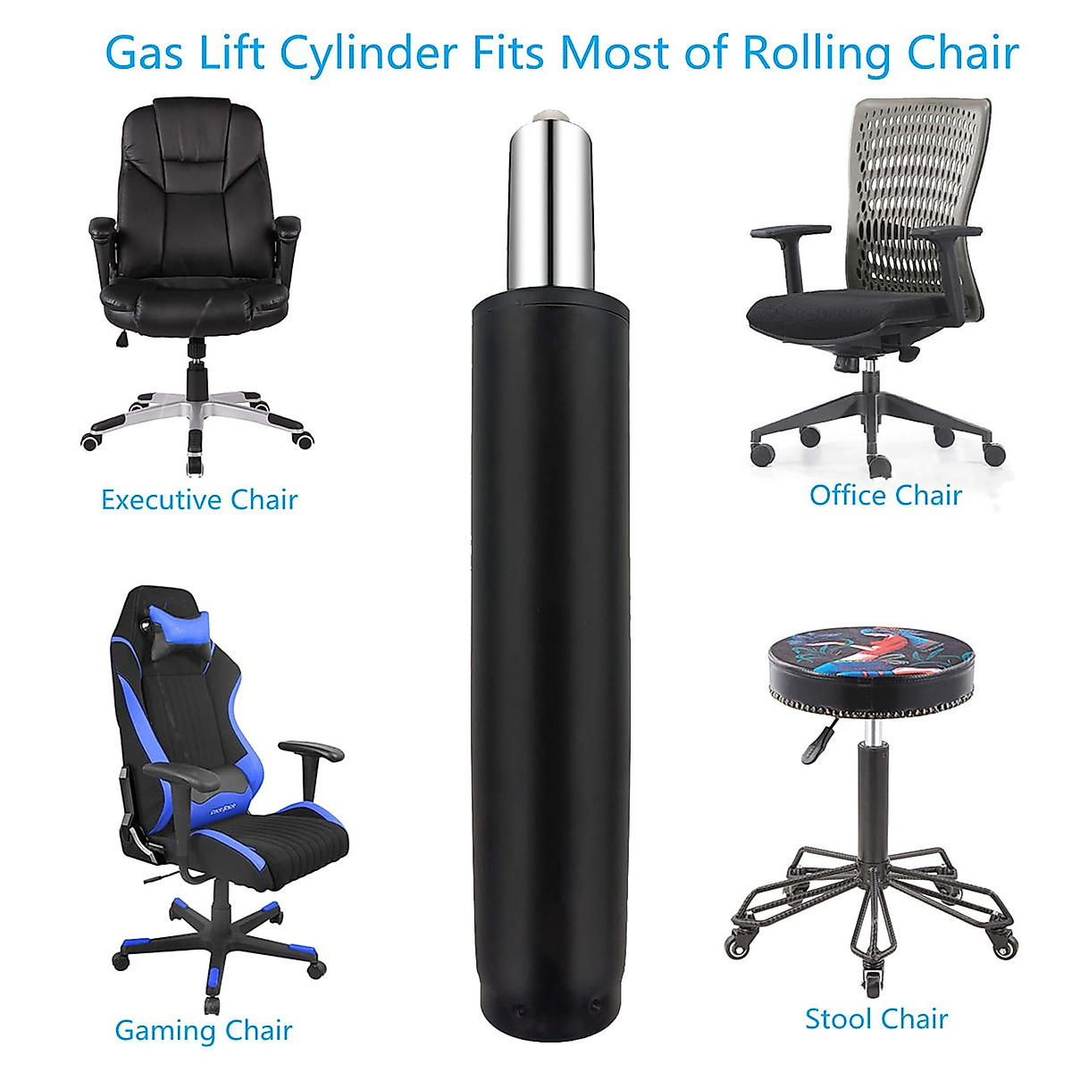 Kinchoix 5'' Gas Lift Cylinder Office Chair Gas Lift Cylinder Replacement Pneumatic Shock Heavy Duty 450 lbs for Office Desk Chairs Gaming Chair Universal Size