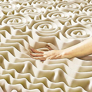 Mellow 3 Inch 5-Zone Memory Foam Mattress Topper, Fresh Copper Infusion, CertiPUR-US Certified, Full