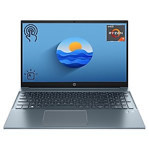 HP Latest Pavilion 15z Laptop, 15.6" FHD Touchscreen, AMD Ryzen 7 7730U (Beats i7-1355U), 16GB RAM, 1TB SSD, Webcam, HDMI, Backlit Keyboard, Fingerprint Reader, Wi-Fi 6, Windows 11 Home, Blue