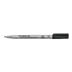 Staedtler Lumograph Non-Permanent Wet Erase Marker Pens, Medium Tip Refillable Colored Markers, 8 Pack, 315 WP8