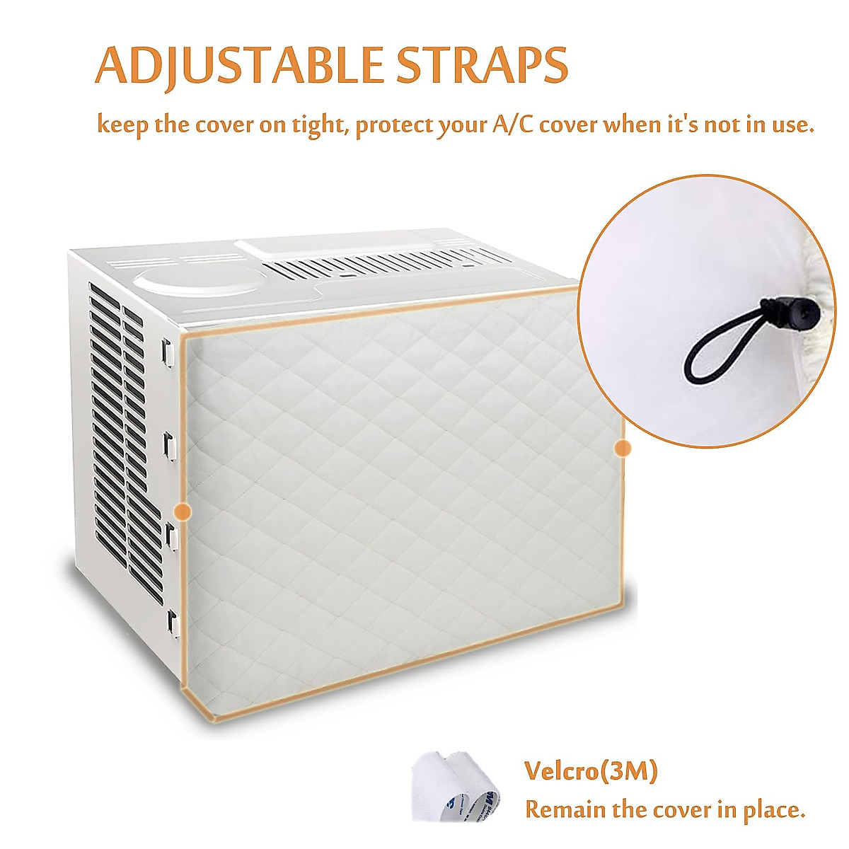 Foozet Indoor Air Conditioner Cover Double Insulation, XS Beige