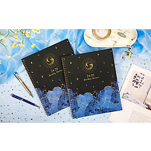 2024-2025 Monthly Planner/Calendar - 2 Years Monthly Planner 2024-2025, 9" x 11", Jan 2024 - Dec 2025, 2024 Planner with 24 Month Tabs, Twin-Wire Binding, Two-Side Pocket, Inspirational Quotes + Notes