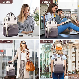 LOVEVOOK Backpack Purse for Women, Fits 15.6 Inch Laptop Backpack, Fashion Travel Work Anti-theft Bag, Business Compute