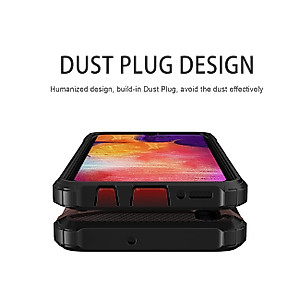 DFTCVBN Phone Case for Huawei P30 Case, ELE-L29 ELE-L09 with HD Screen Protector, Dual Layer Protective Slim Hybrid Cell Phone Cover Shockproof Cases for Huawei p30 Black