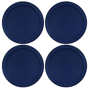 Lids for Pyrex and Anchor Round Glass Containers (2-Cups, Green-6PK)