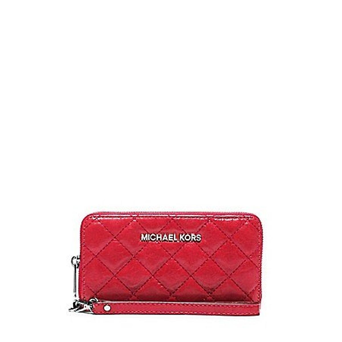 Michael Kors Susannah Quilted Large Multi-function Wristlet Dark Red