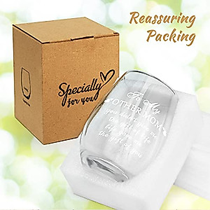 Futtumy Bonus Mom Gifts, To My Other Mom Life Gave Me the Gift of You Stemless Wine Glass, Stepmom Gifts for Mothers Day Christmas Birthday, Mothers Day Gifts for Bonus Mom Stepmom, 17oz