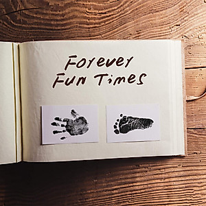 MengNi Baby Footprint Kit Hand Footprint Kit Dog Paw Print Kit Clean Touch Ink Pad Inkless Hand and Footprint Kit Handprint Kit Baby Registry Search with 4 Ink Pads and 8 Imprint Cards