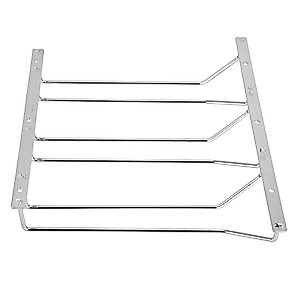 Dianoo Wine Glass Rack Under Cabinet Hanging Wire Stemware Rack Holder With Screws Chrome Finish 27cm 3 Rows