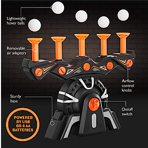 Hover Shot Shooting Toy for Kids - Ball Target Game for Nerf Guns - Cool Birthday Gifts Toys for Boys Age 6+ Year Old Boy Best Teenage Gift Idea - Gun, Targets & Darts - Powered by Plug or Batteries