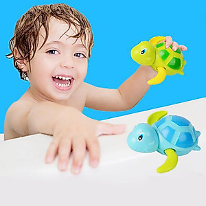 3pcs Bath Swimming Turtle Toy for Baby Toddler, Wind Up Chain Bathing Water Toy, Swimming Bathtub Pool Cute Swimming Turtle Toys for Boys Girls.