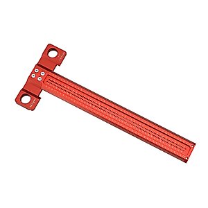 AKNgoes Woodworking Scriber T-Square Ruler 12in with Thoughtful Support Lips, Architect Ruler for Carpenter Work, Layout and Measuring Tools…