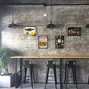 MXJEYAO Tin Sign Retro Style Sign Vintage Compass Vintage Wall Decor for Home Office School Wall Decoration Aluminum Metal Sign Kitchen Garden Restaurants Wall Decor for Bars Cafes 8x12 Inches