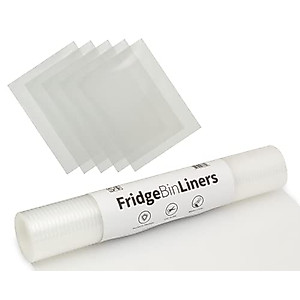 S&T INC. Shelf Liner Non Adhesive, Refrigerator Liner for Shelves Washable, Plastic Shelf Liner, 15 Inch x 16 Inch, Clear, 5 Pack